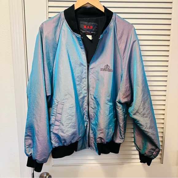 Jackets & Coats | Vtg Iridescent 9s Bomber Jacket Xl | Poshmark